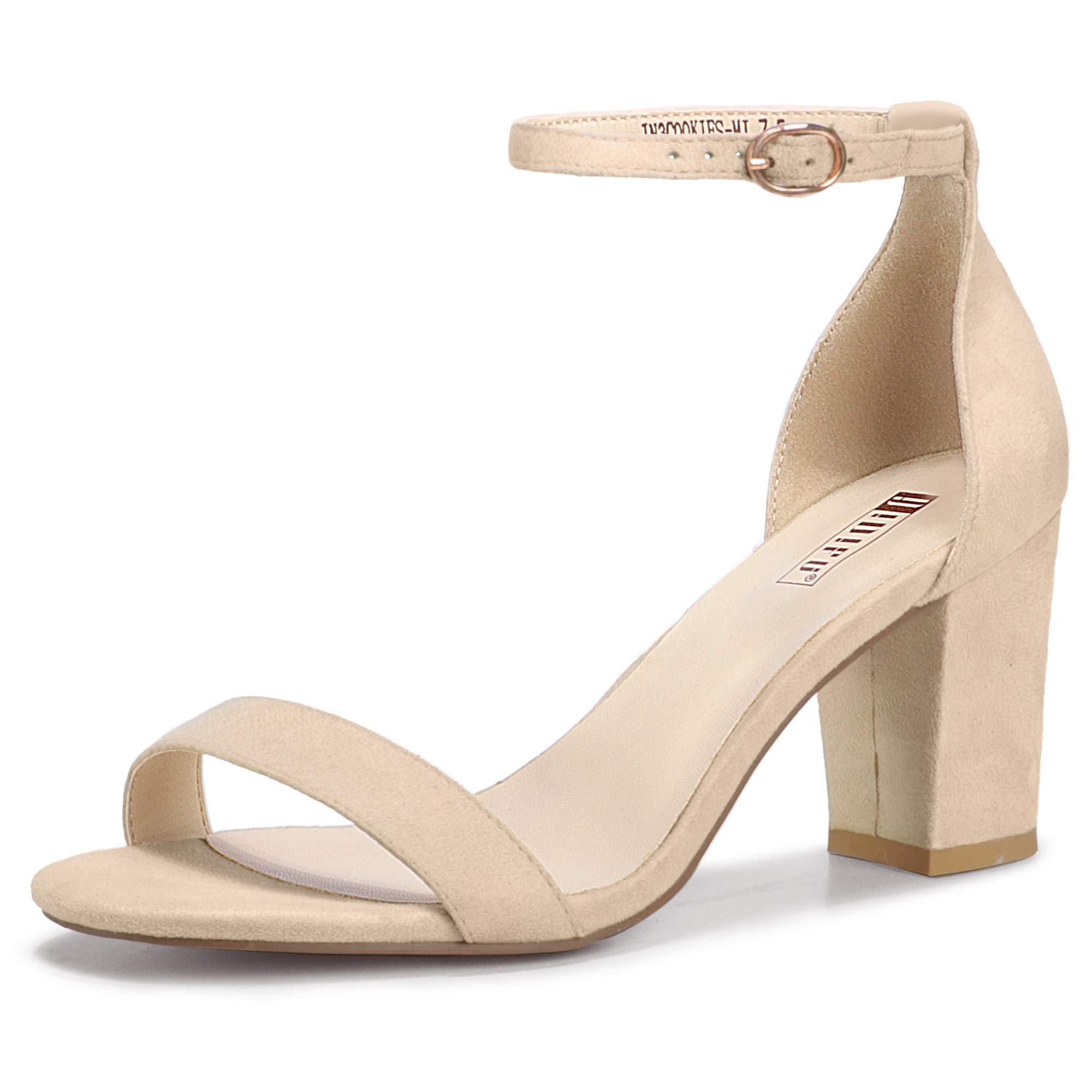 Snapklik.com : IDIFU Cookie-MI Block Heels 3 Inch Sandals Chunky Open ...