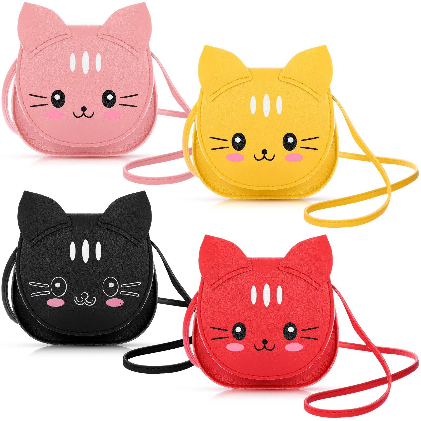 Amazon.com: Shinylin 4 Pieces Little Girls Purse Cute Cat Toddler ...