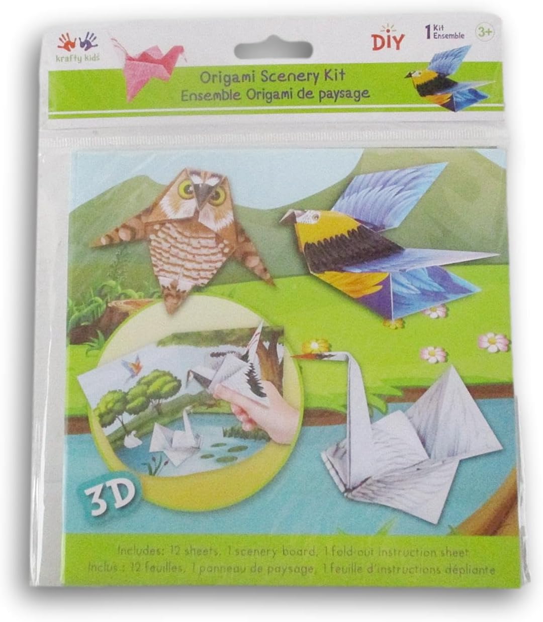 Amazon.com: Origami DIY Scenery Kit for Kids - Birds at The Lake - Makes 1