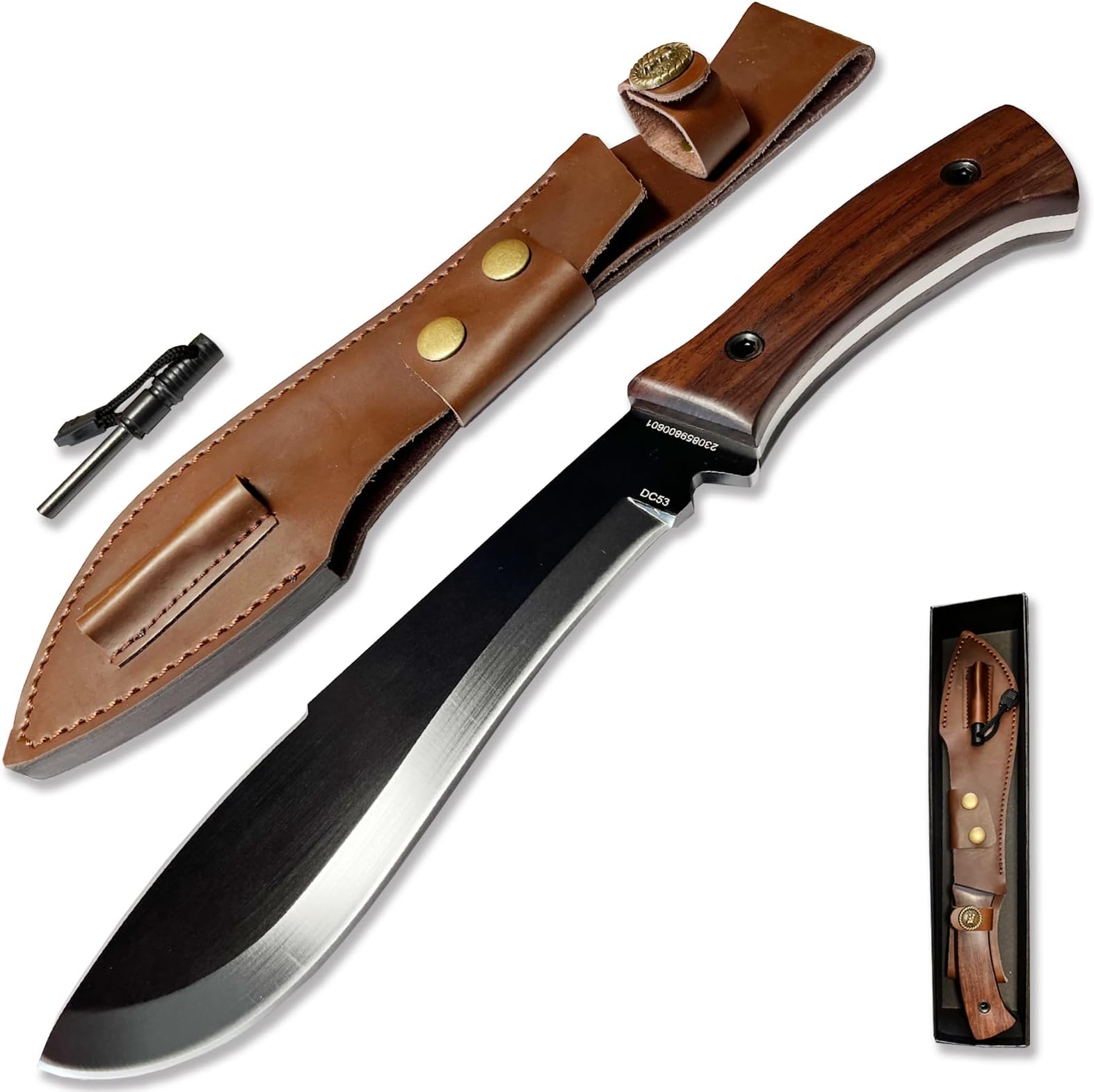 Amazon.com : QIXENIO 13.6" Full-Tang Hunting, Survival, Camping ...