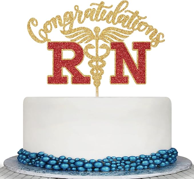 Amazon.com: Congratulations RN Cake Topper - RN Graduation Decorations ...