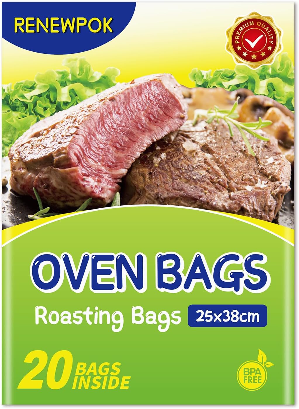 Amazon.com: Roasting Bags for Oven with Ties for Roasting Chicken, Meat ...
