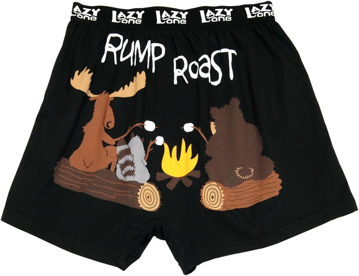 Amazon.com: Rump Roast Big Boys' Comical Boxer Shorts (14/16) Black ...