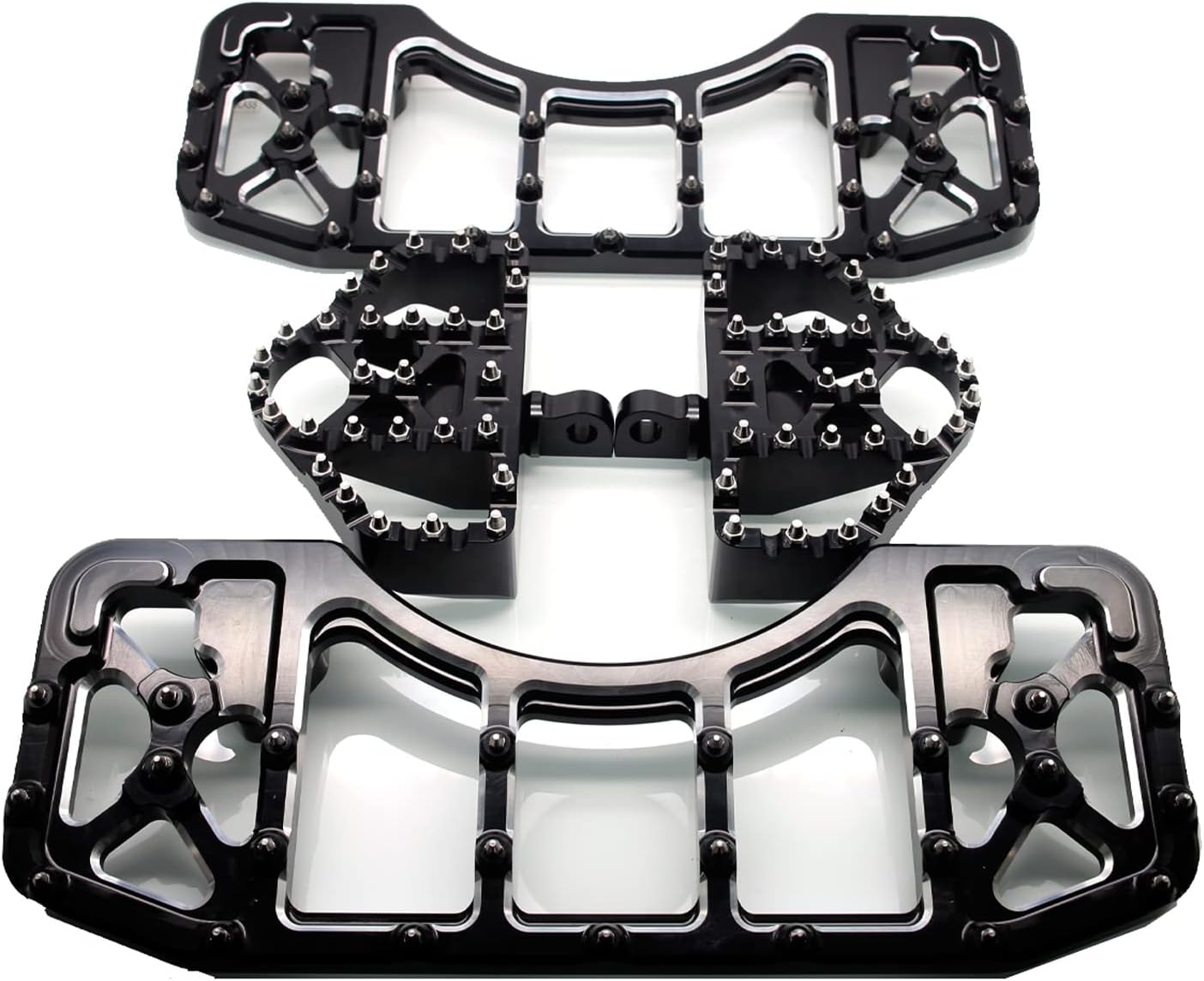 Amazon.com: MZS Motorcycle Floorboards Passenger Driver Footboards Wide ...