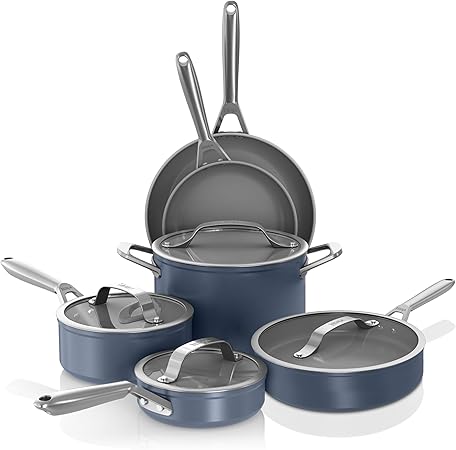 Amazon.com: Ninja Ceramic Pro 10Piece Cookware Set, NonStick Pots ...