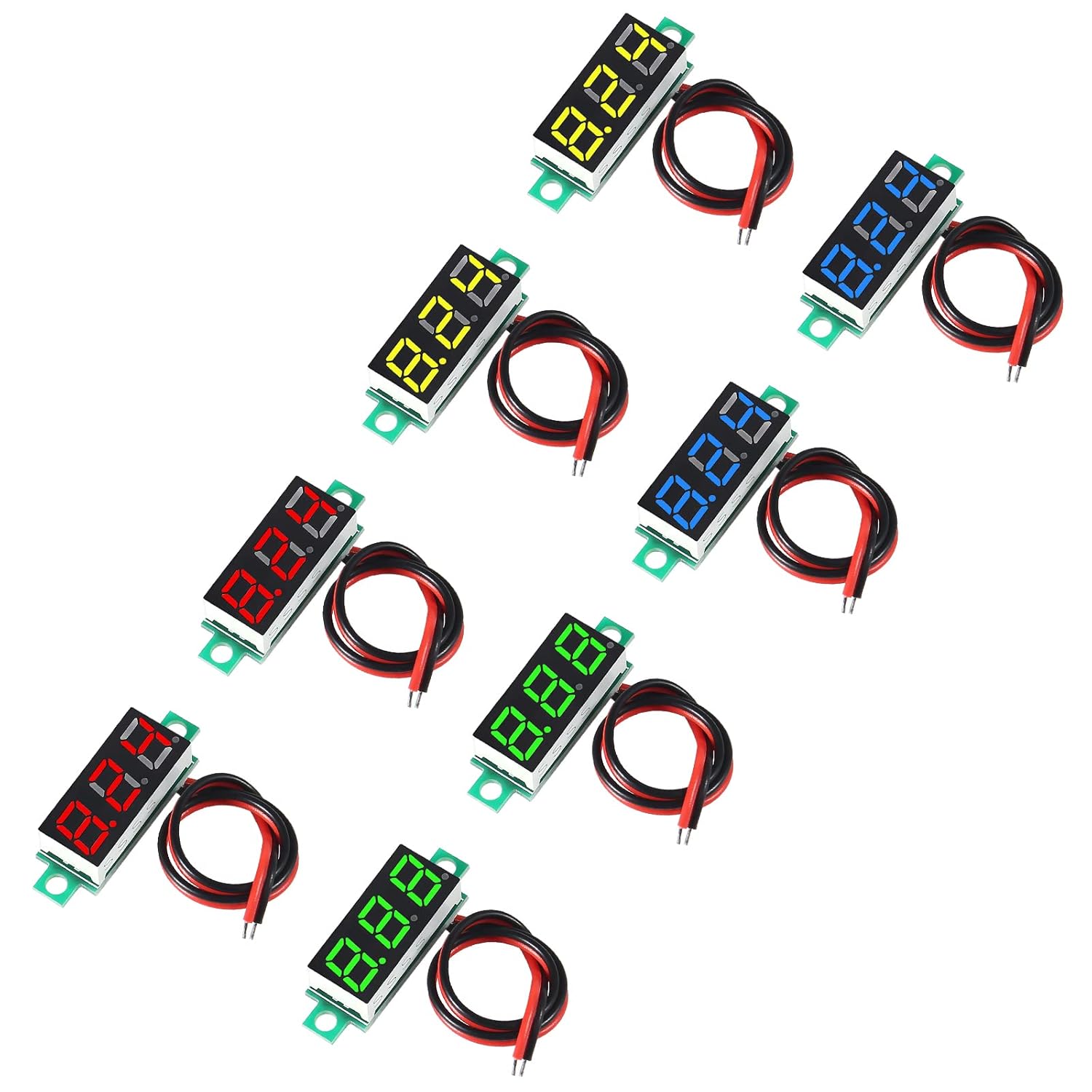 Diitao Voltage Tester,Mini Digital Voltmeter Gauge Tester 0.28" 2 Wire ...