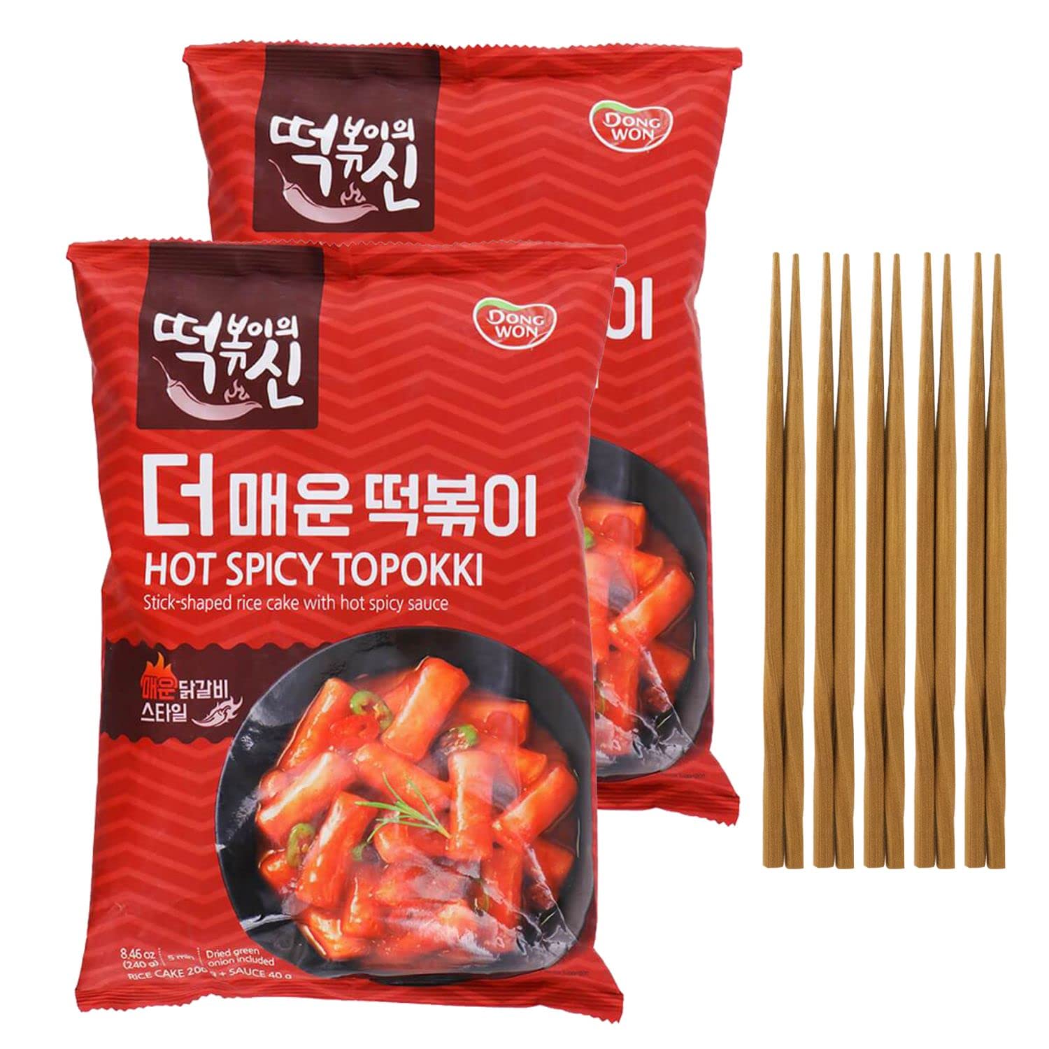 Amazon.com: Dongwon Topokki (Rice Cake), Korean Topokki Instant Rice ...