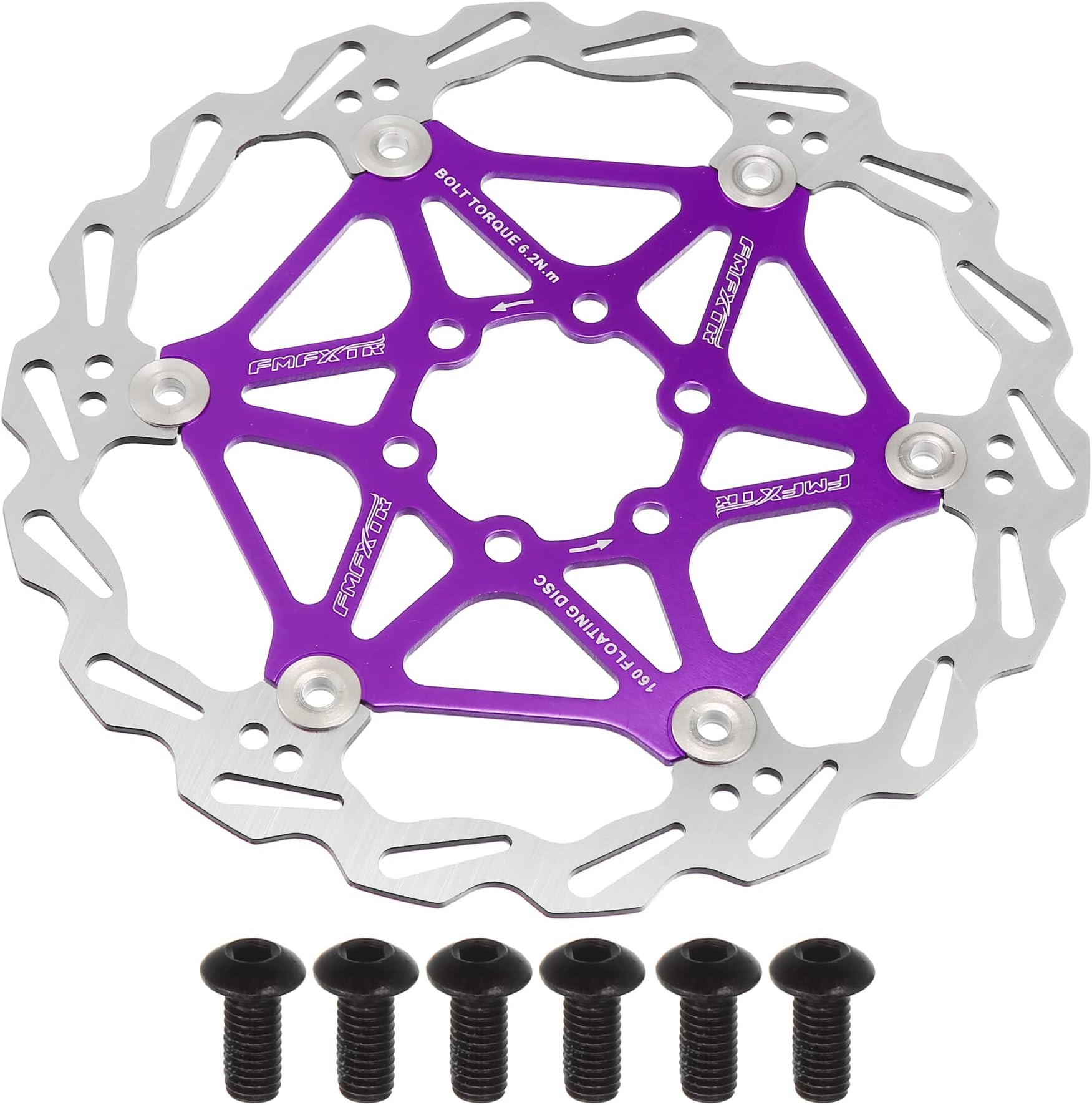 Amazon.com: X AUTOHAUX 160mm Bike Floating Disc Brake Rotor Stainless ...