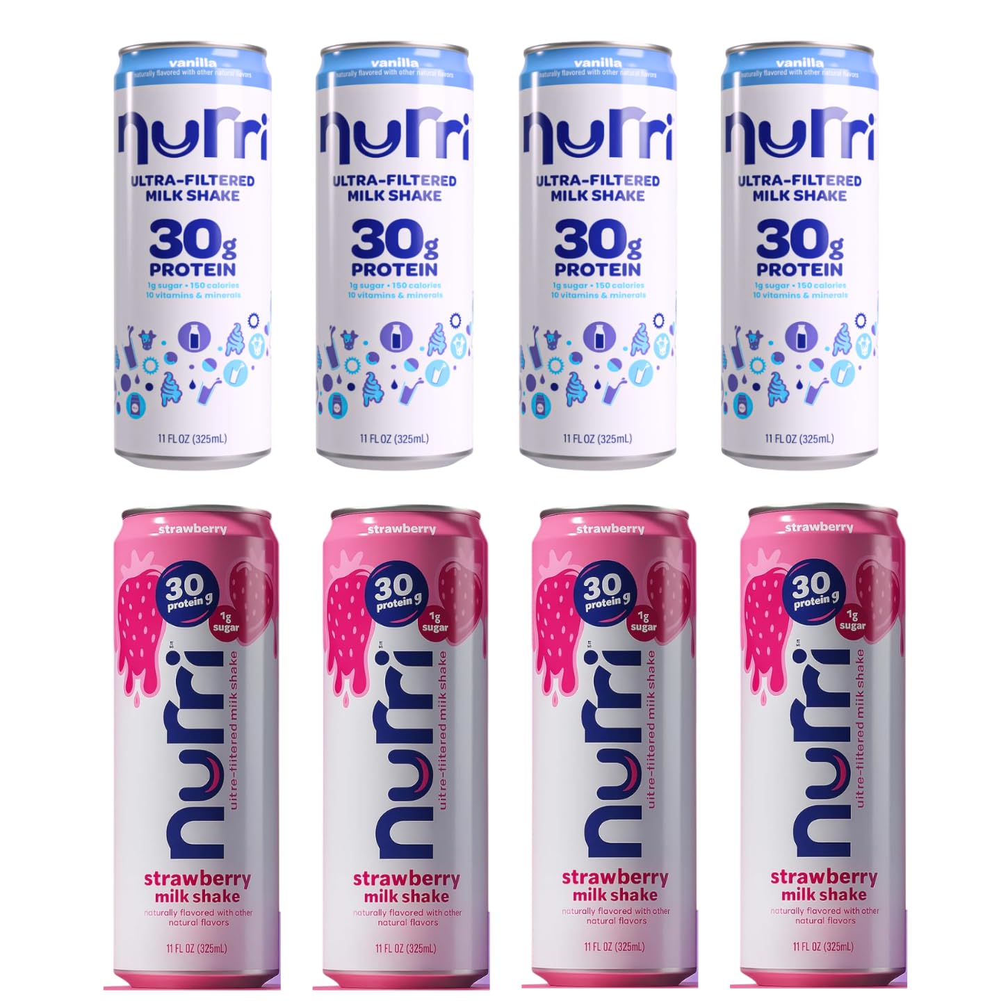 Amazon.com: Nurri Ultra-Filtered Protein Milk Shake Variety Pack, 30g ...