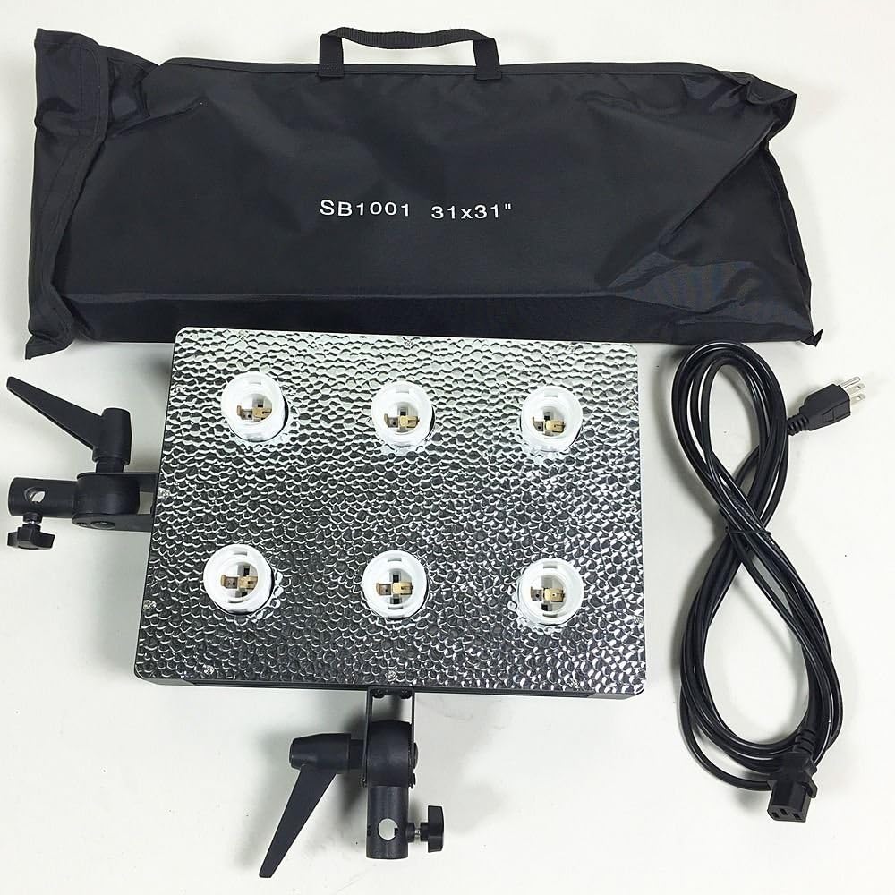 Amazon.com : 6 Bank CFL Softbox Photography Video Studio Fluorescent ...