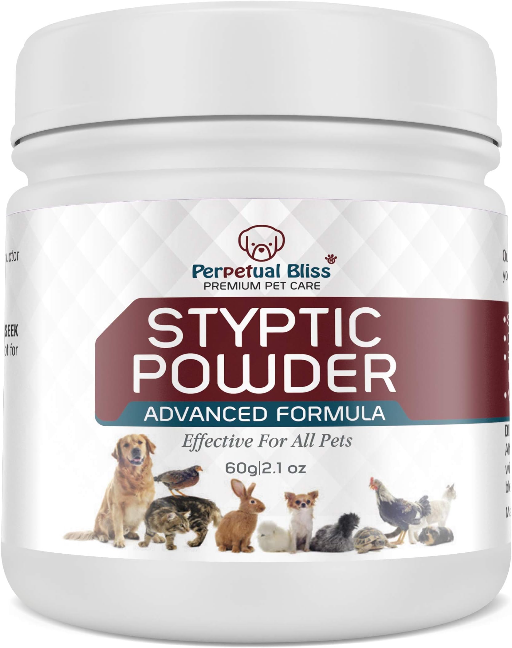 PetSol Styptic Powder For Pets (Large 50g Tub) Stops Bleeding Fast in ...