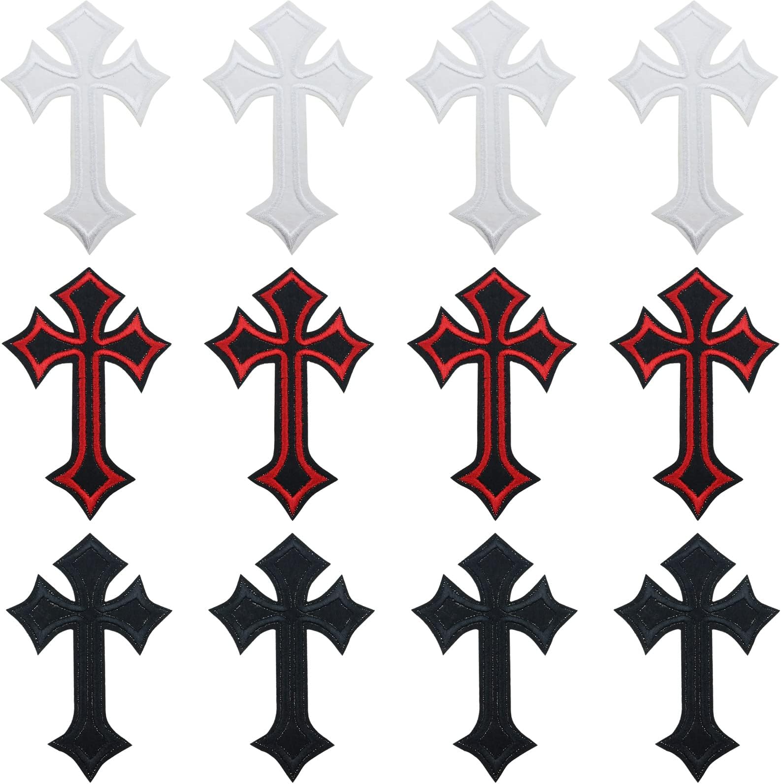 Amazon.com: Cross Patches Iron On Cross Embroidery Applique Patch, DIY ...