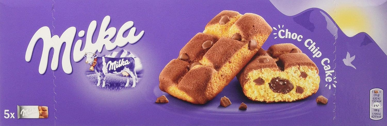 Milka Biscuit Cake, Soft Sponge with Chocolate Chip and Milk Chocolate ...