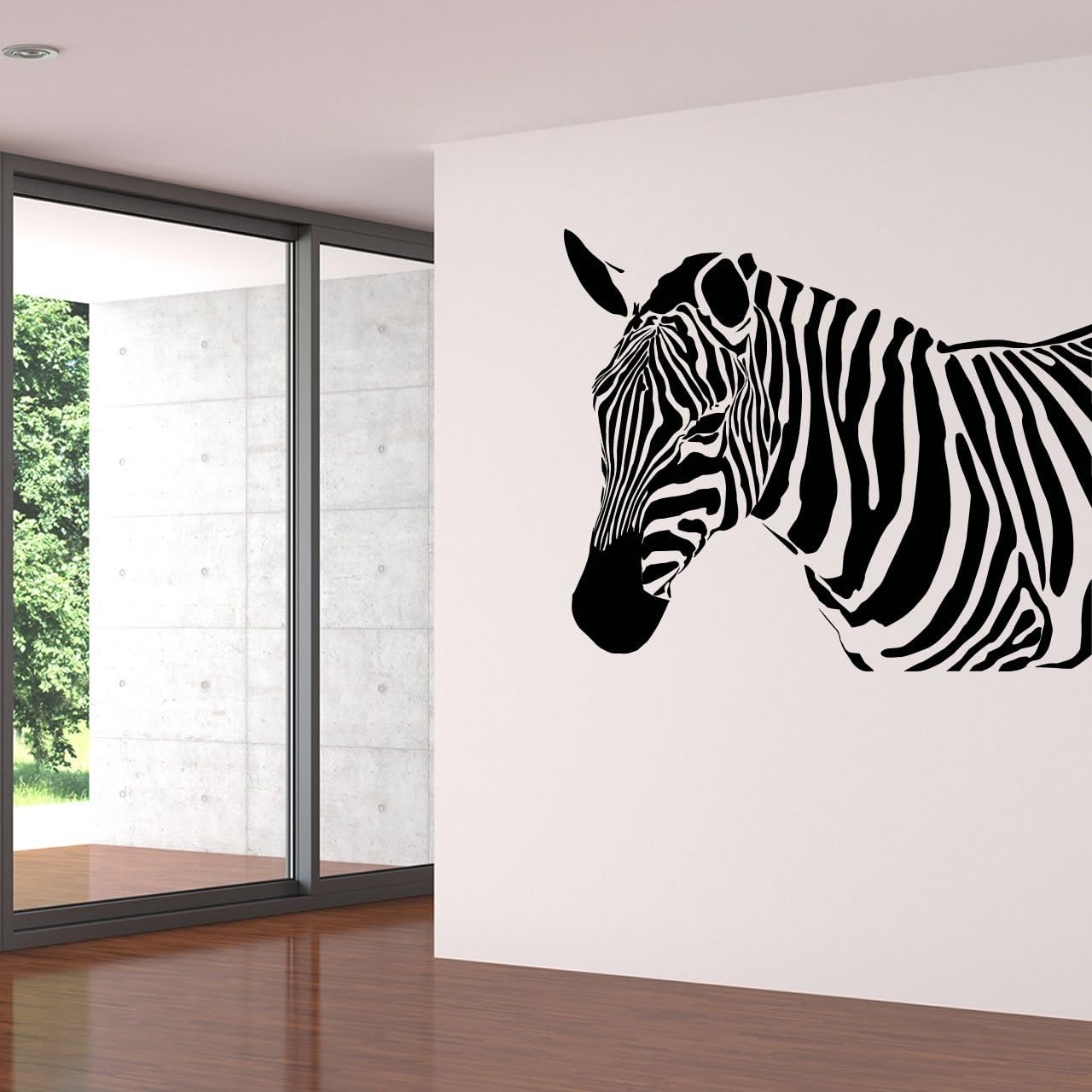 Amazon.com: Zebra Head Wall Sticker / Decal - Black - W68 x H57 : Tools ...