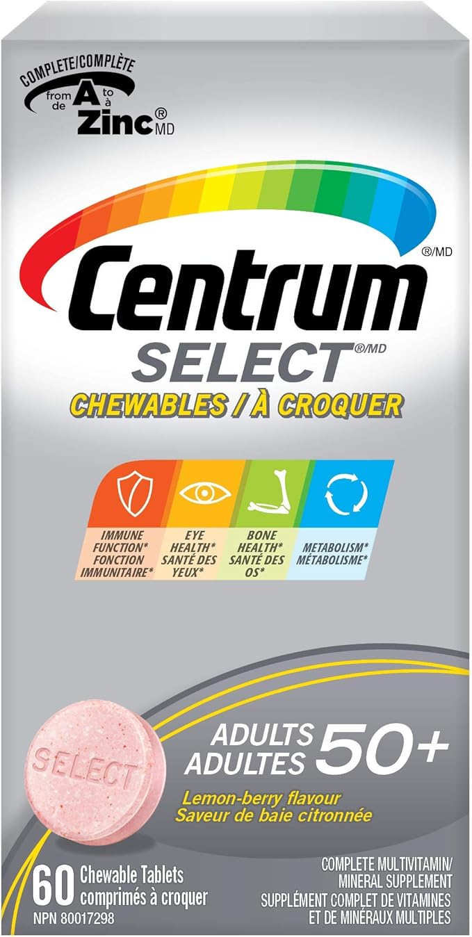 Centrum Adult Select Essentials Multivitamins for Men & Women 50 Plus ...