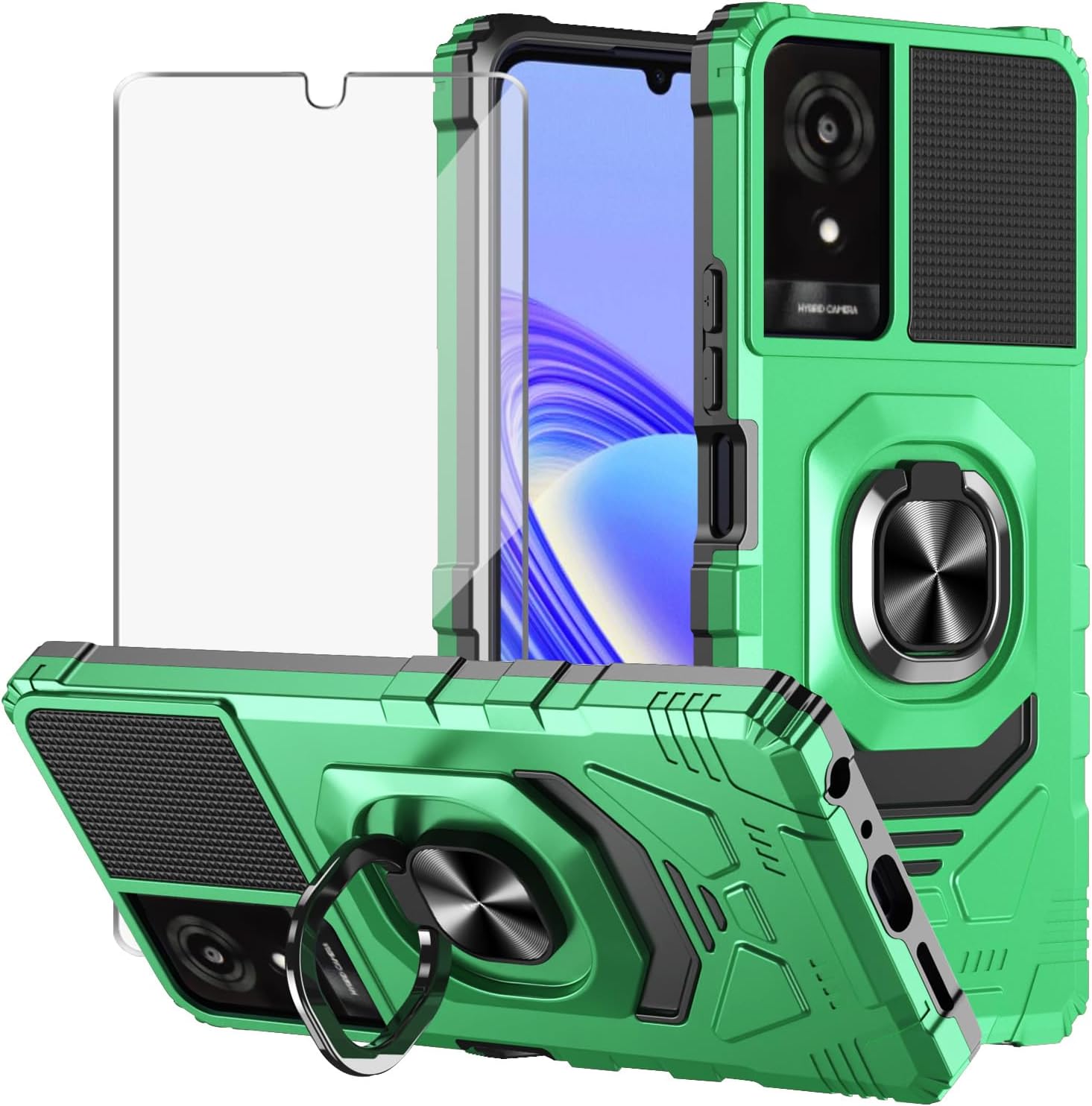 Amazon.com: for TCL K24/K23 Case, with Tempered Glass Screen Protector ...