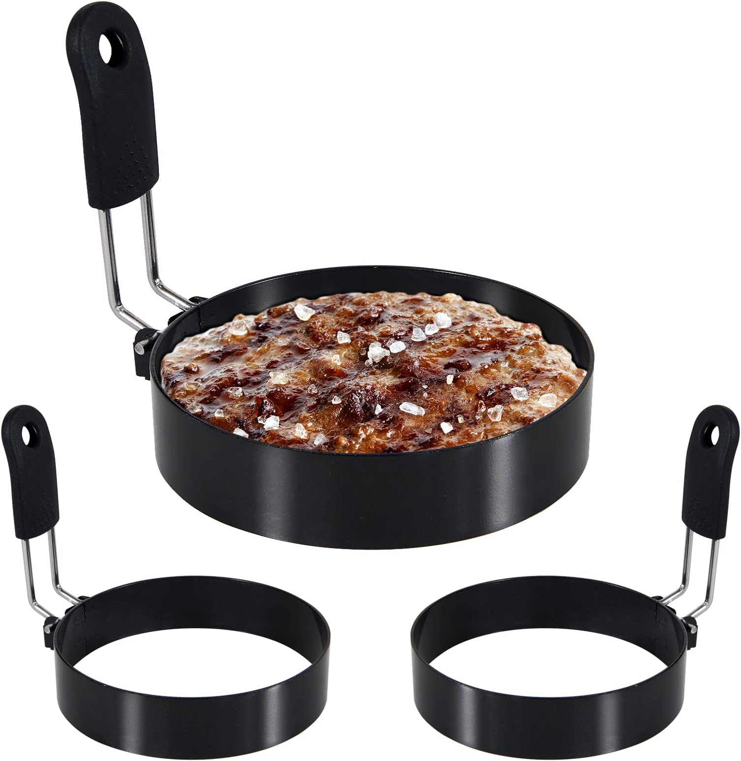 Amazon.com: Mikim Egg Ring for Frying Eggs and Egg Mcmuffins Set of 2 ...