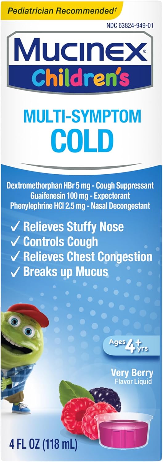 Amazon.com: Mucinex Children's Multi-Symptom Cold Medicine, Kids Cough ...