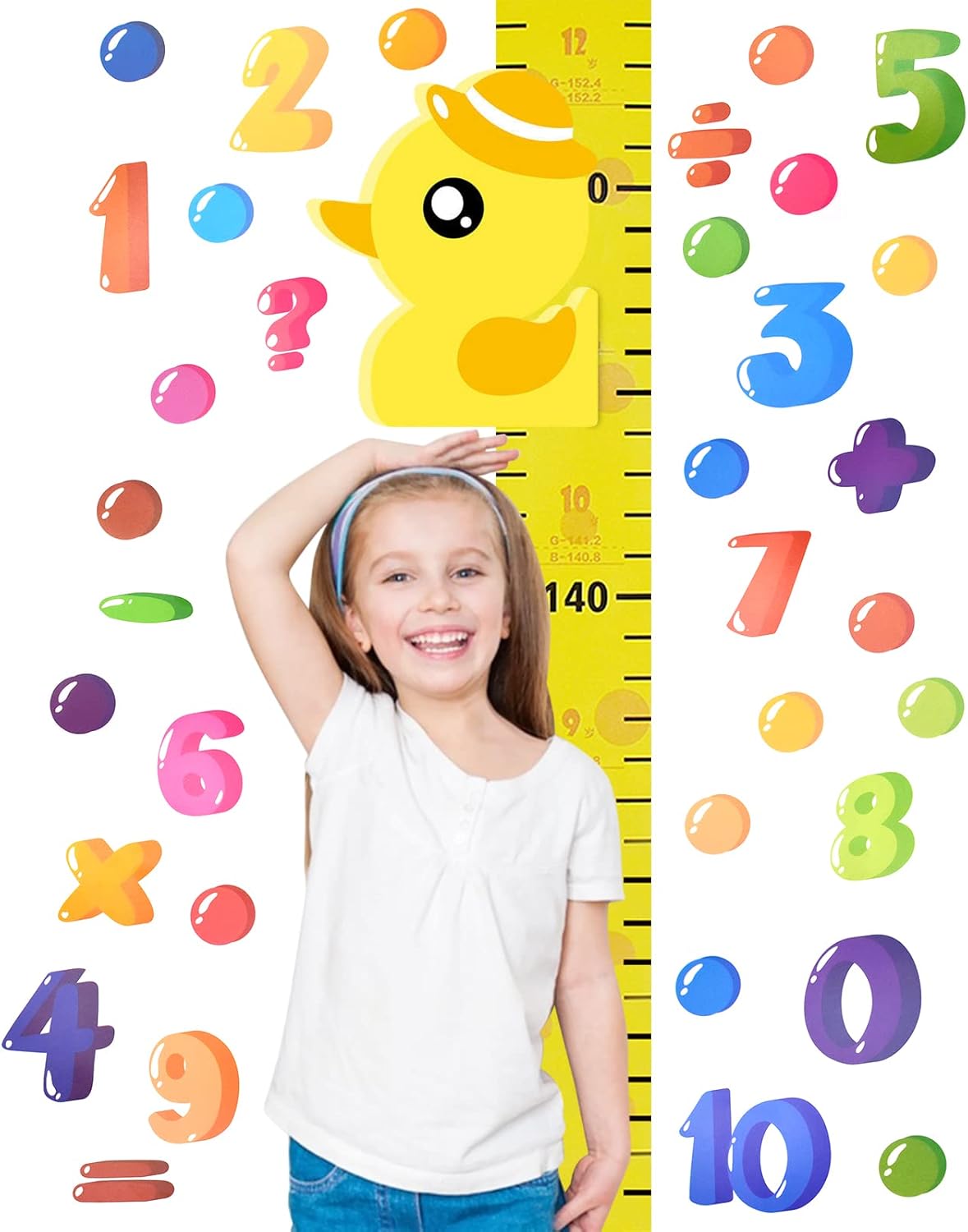 Yueser Height Chart for Kids, 3D Childrens Height Ruler Kids Wall ...