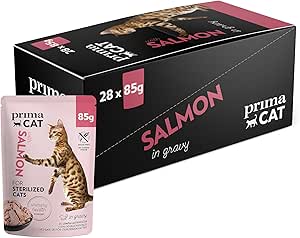 PrimaCat - Classic Complete Wet Cat Food, Salmon in Gravy Flavoured Cat ...