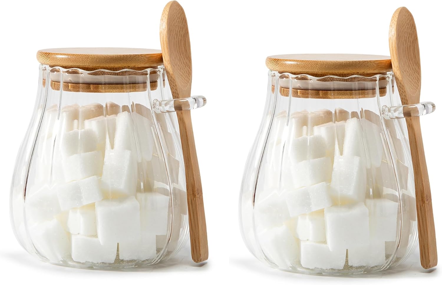Amazon.com | Steviieden 2Pcs Sugar Container with Bamboo Spoon Lid 15 ...