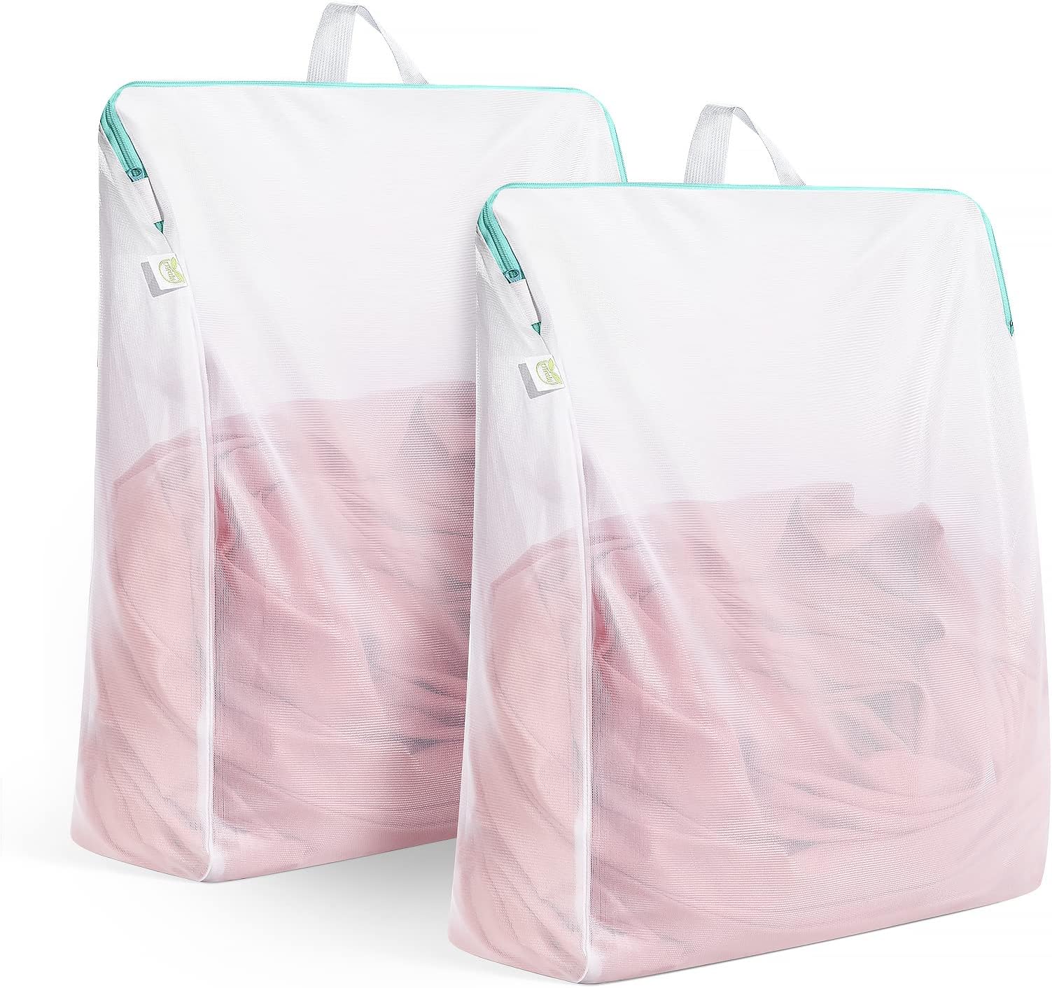 JKG® LARGE MESH LAUNDRY WASH BAG WITH ZIPS - 60cm x 40cm Washing Bag ...