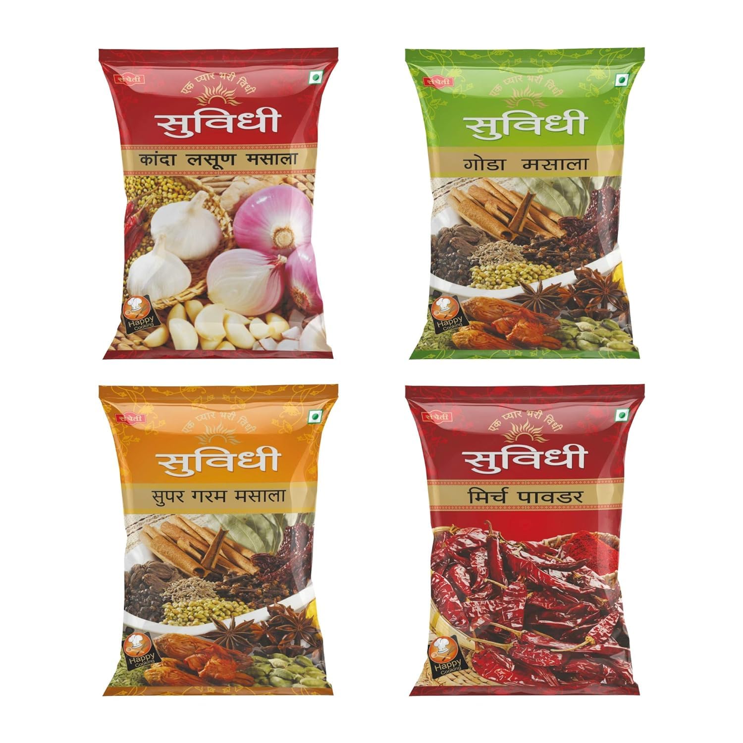 Suvidhi Kanda Lasun Masala 200g, Goda Masala 200g, Super Garam Masala ...
