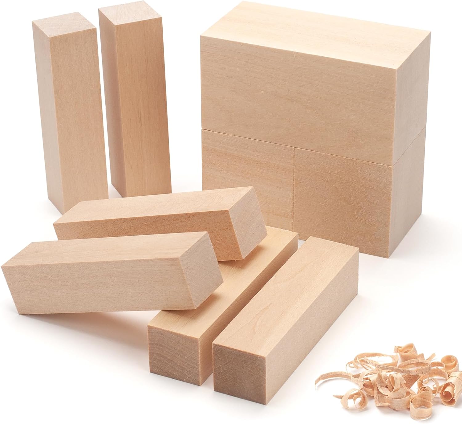 Amazon.com: Basswood Carving Blocks Carving Wood Whittling Wood, 9PCS ...