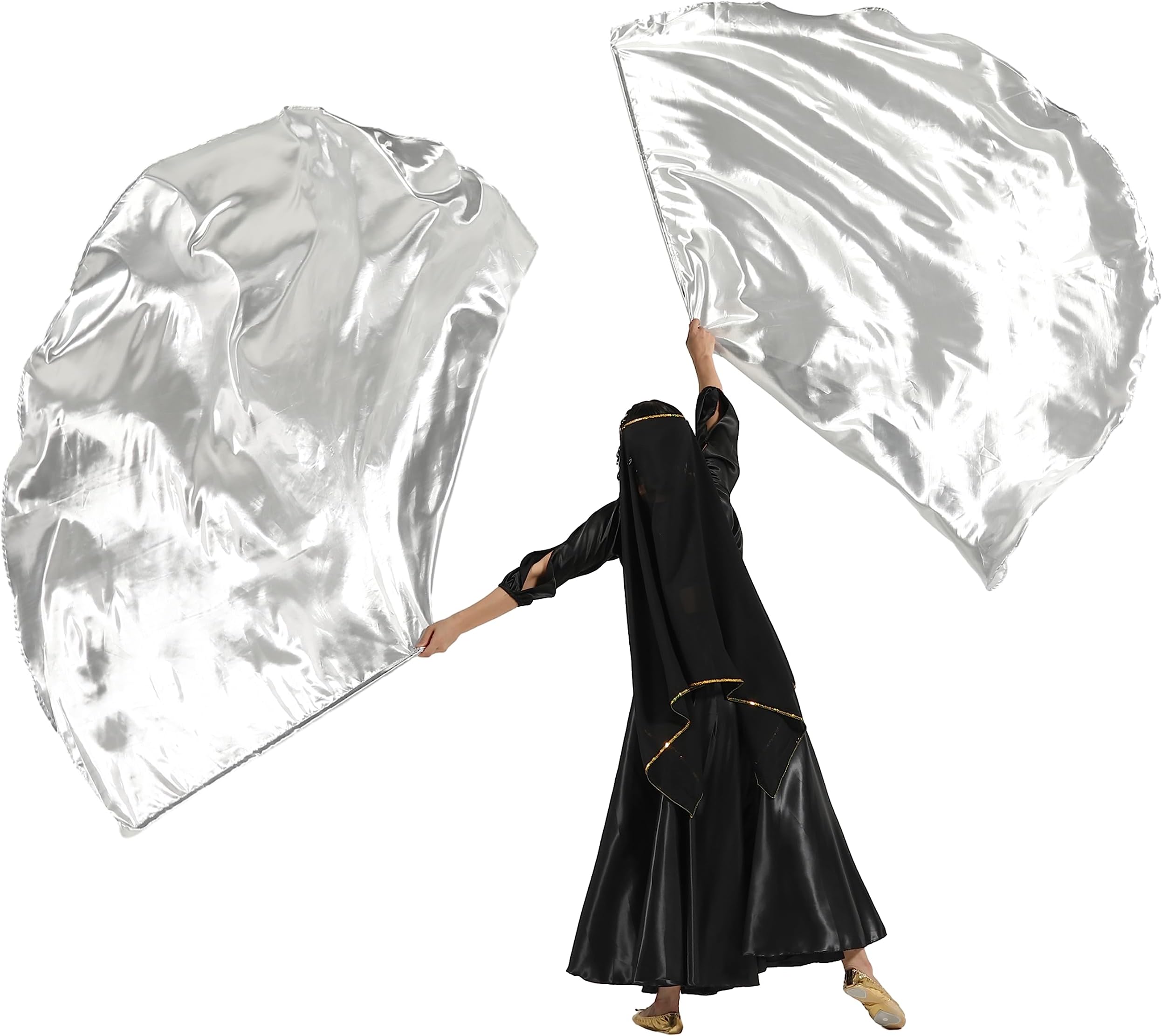 Amazon.com : Transparent White Worship Flags for Dance Church ...