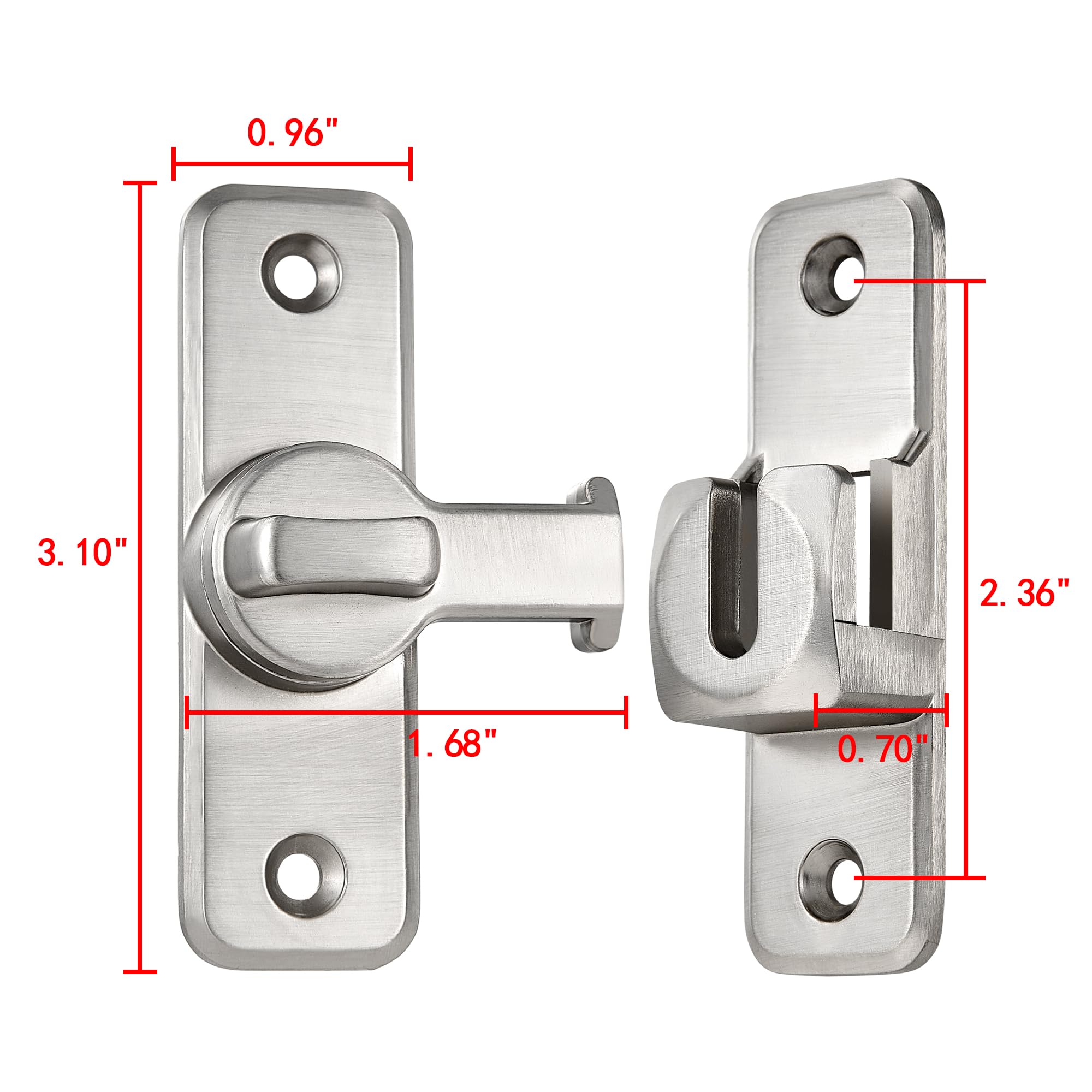 Snapklik.com : INIRET Silvery Enhanced Security Flip Latch Lock - Heavy ...