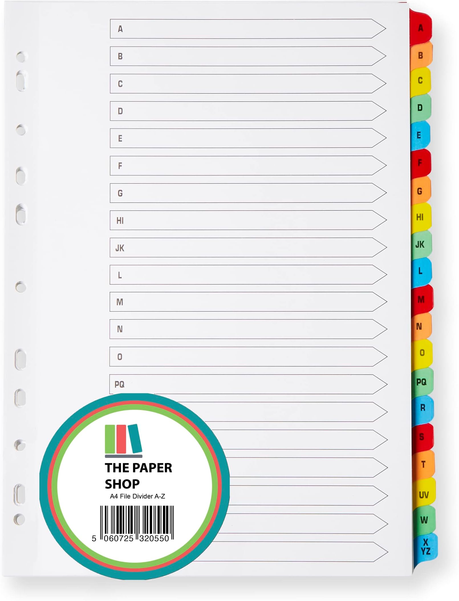 A4 File Dividers A-Z Tabs | A4 Alphabetical Subject Dividers A-Z with ...