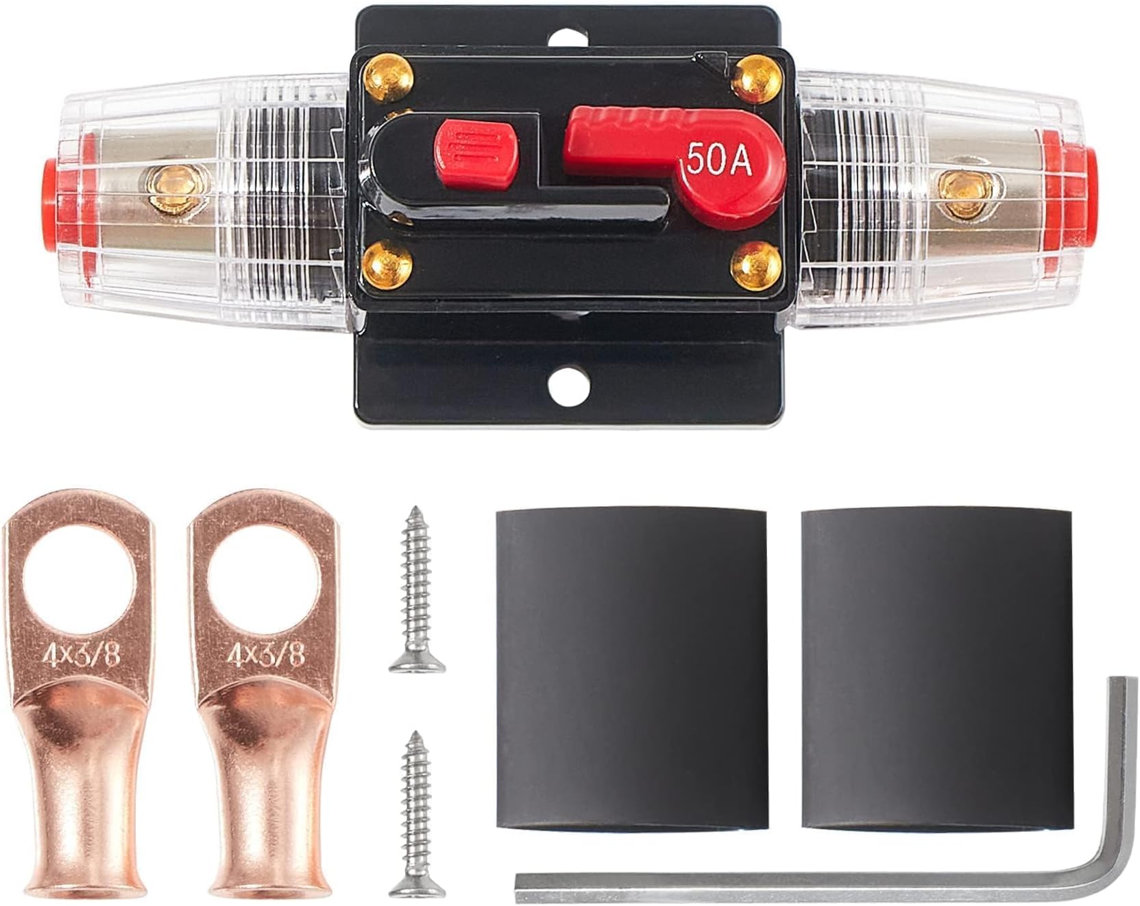 Amazon.com: NuIth 50A Car Audio Inline Circuit Breaker with Manual ...