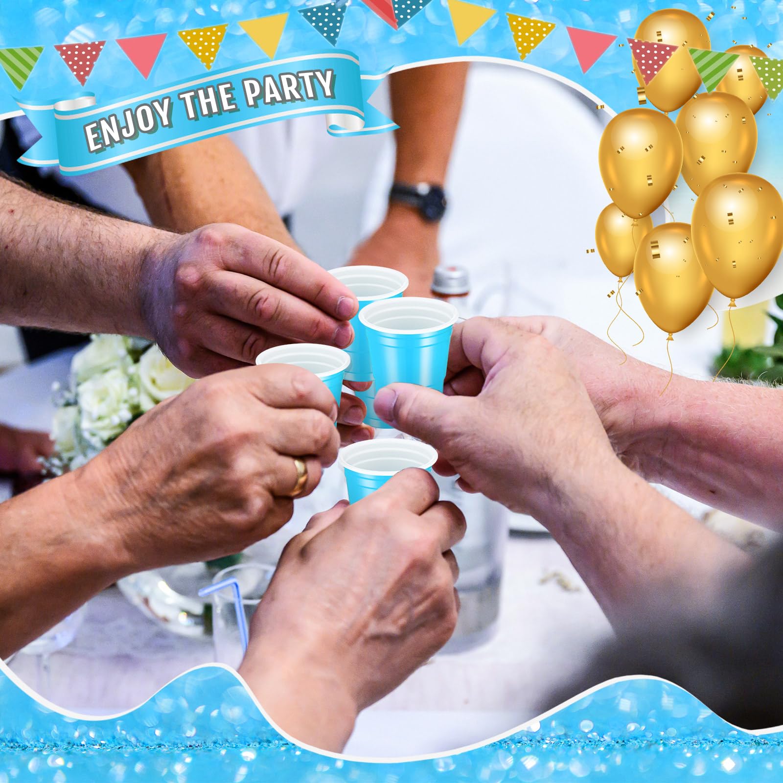 Snapklik.com : Roshtia 100 Pack 2 Oz Plastic Shot Cups, Mini Disposable ...