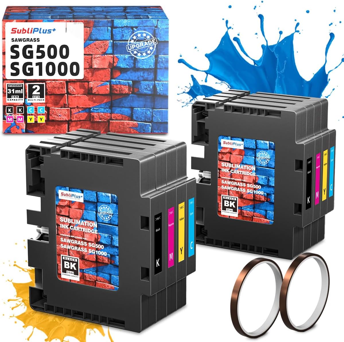 Amazon.com: SubliPlus+ SG500 SG1000 Sublimation Ink Cartridges ...
