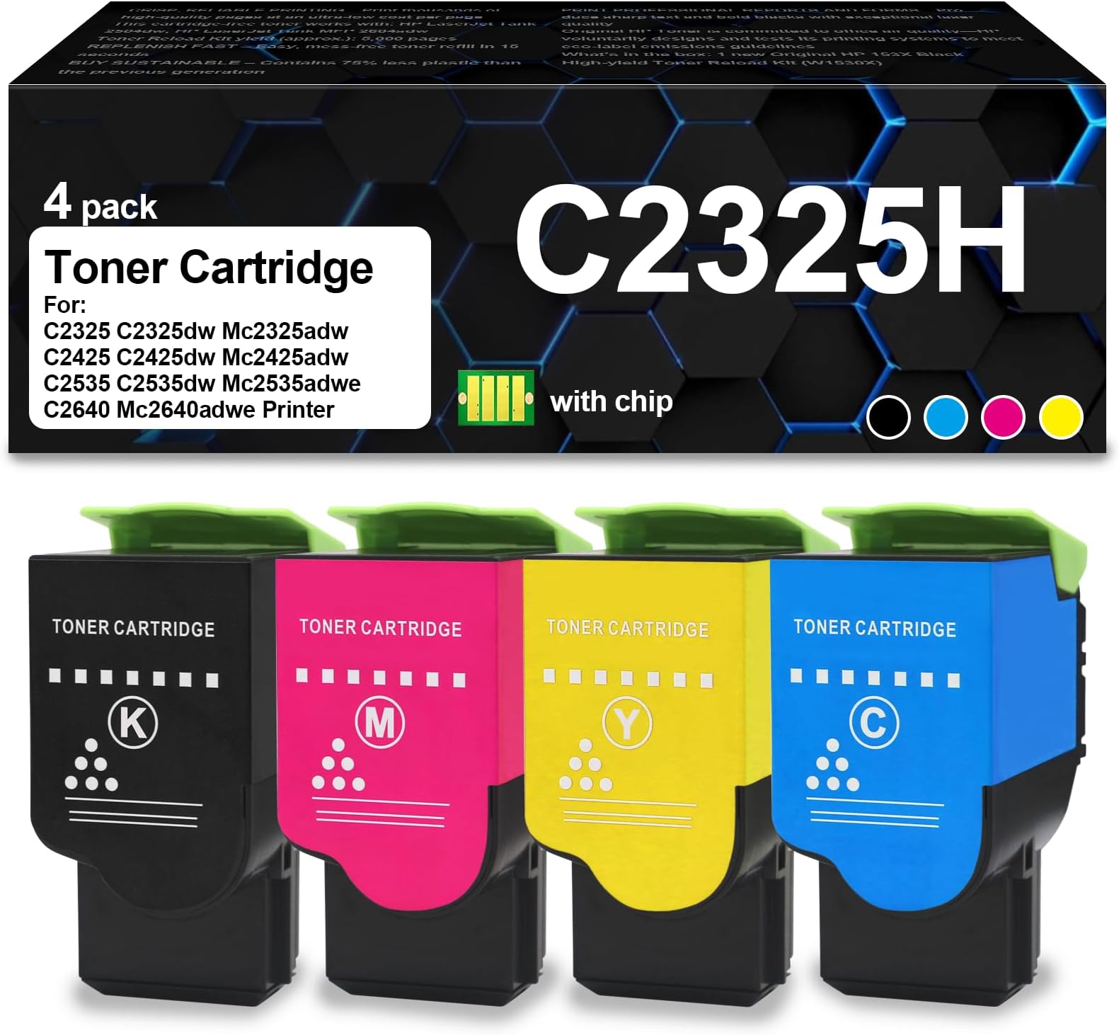 Amazon.com: Lexmark C2310K0 Black Return Program Cartridge Toner, Grey ...