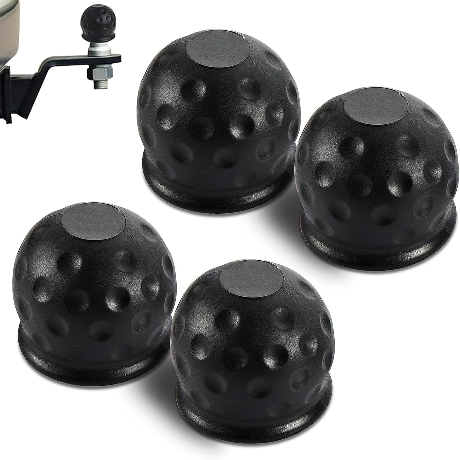 4 PCS Tow Ball Cover, Abrasion-Resistant Tow Bar Cover Universal ...