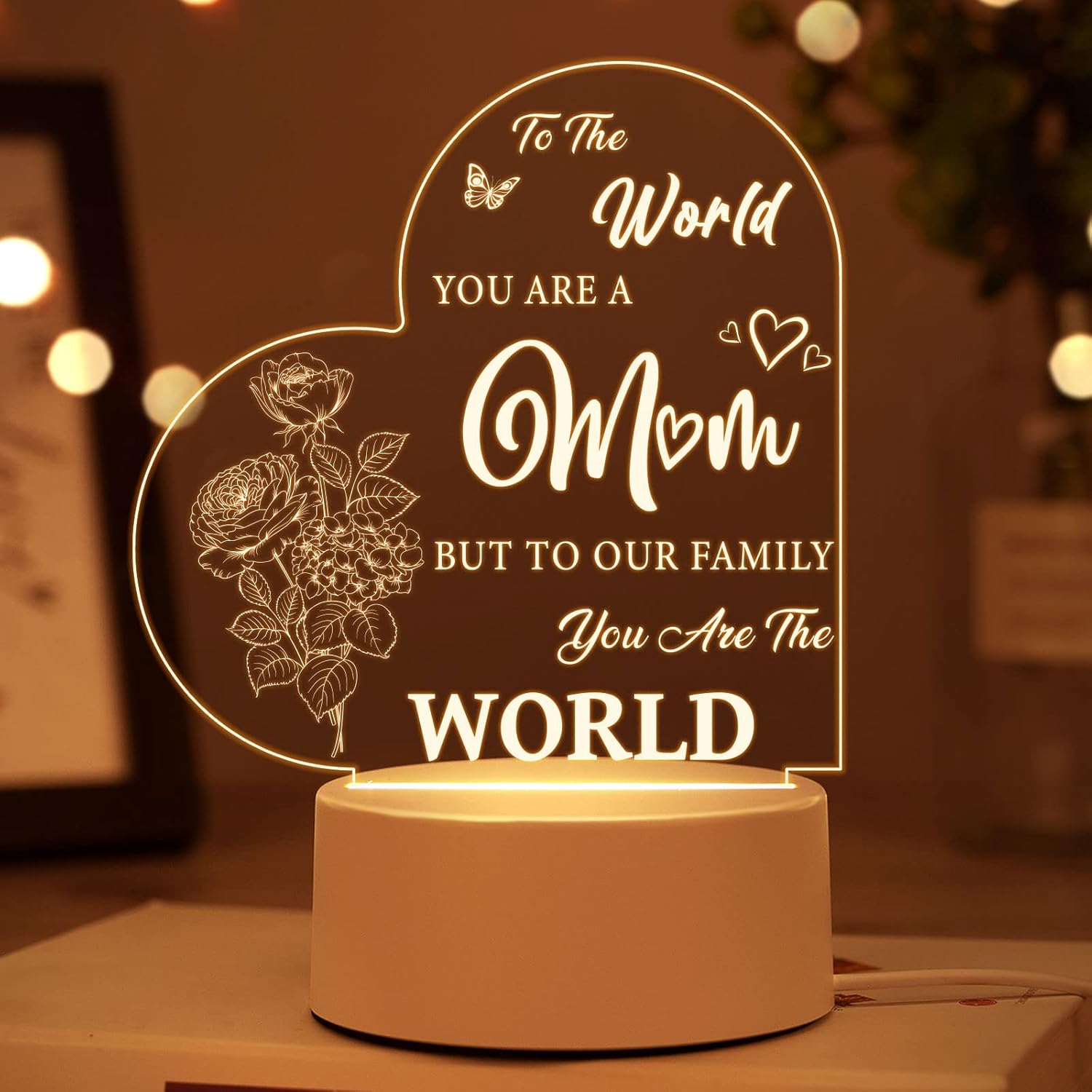 Mothers Day Gifts for Mom - Mom Birthday Gifts Engraved Night Light ...