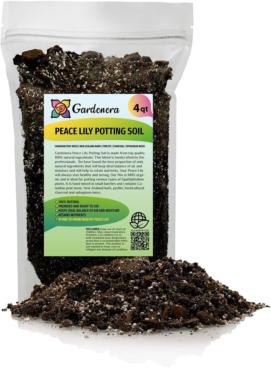 Amazon.com : Gardenera's Peace Lily Soil Mix for Thriving Indoor Plants ...