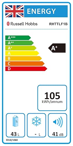 Russell Hobbs RHTTLF1B 43L Table Top F Energy Rating Fridge Black ...