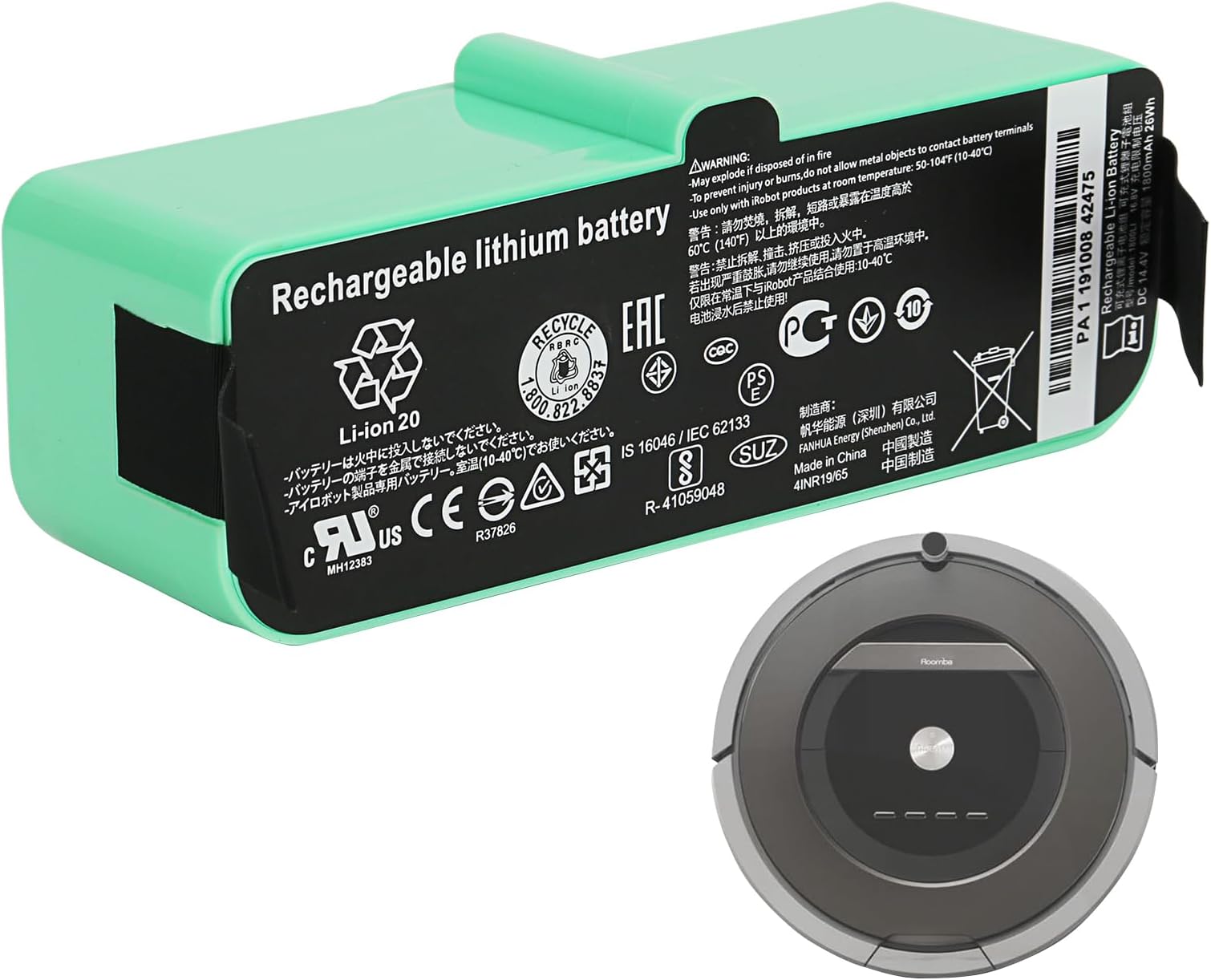 Amazon.com: JIIKER Battery Replacement for iRobot Roomba Parts-Roomba ...