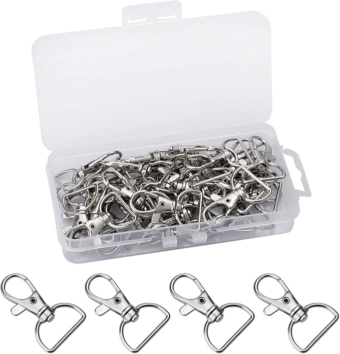 40 PCS Lobster Clasps Swivel Trigger Snap Hooks, Key Chain Hooks with D ...