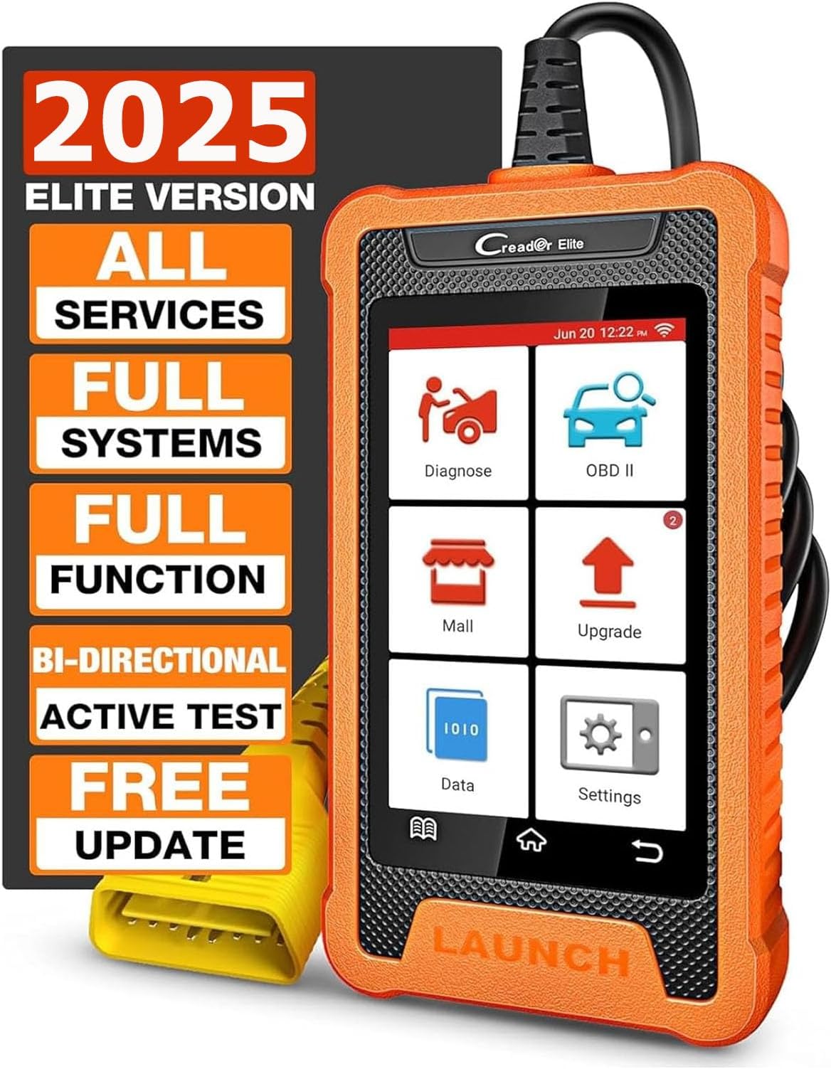 Amazon.com: 2025 LAUNCH Creader Elite V2.0 OBD2 Scanner for VW Audi ...