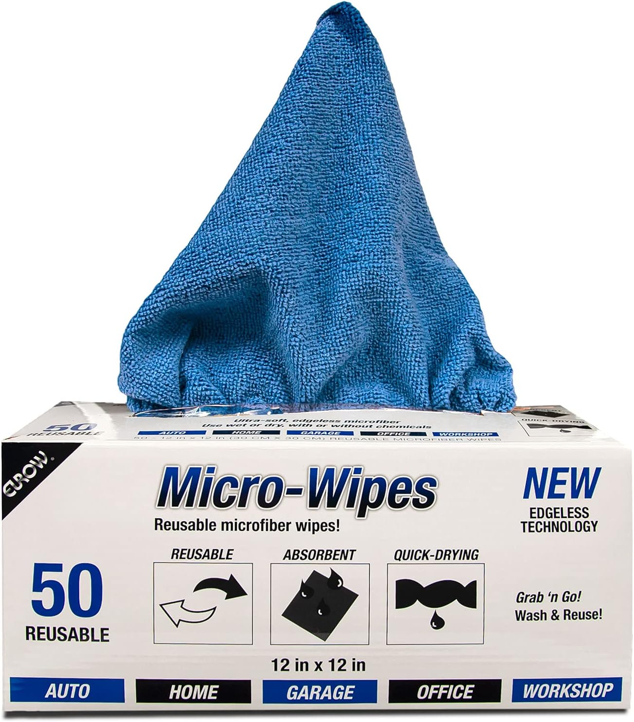 Amazon.com: Grab-A-Rag | Reusable Detail Microfiber Rags - 50 Count ...