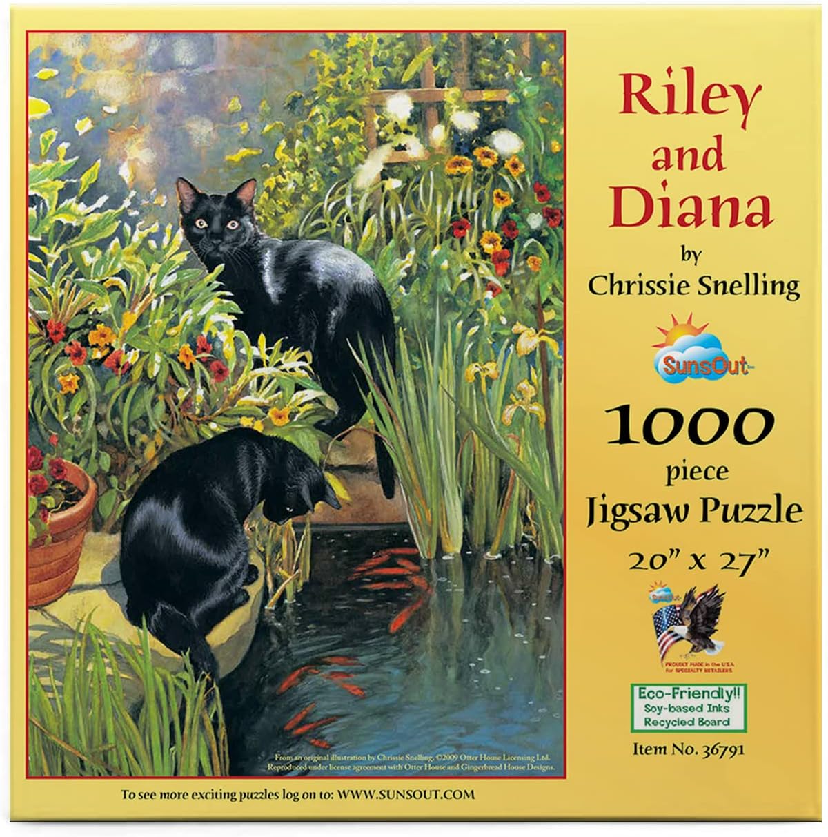 Amazon.com: SUNSOUT INC - Riley and Diana - 1000 pc Jigsaw Puzzle by ...
