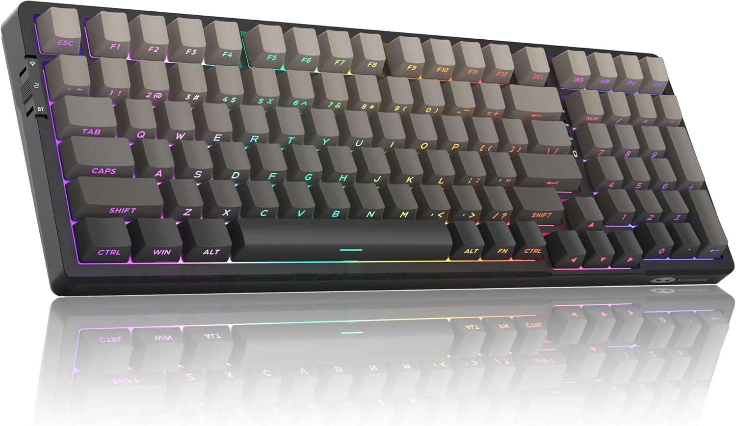 MageGee Gasket Structure Light100 Wireless Mechanical Keyboard,2.4G/USB ...