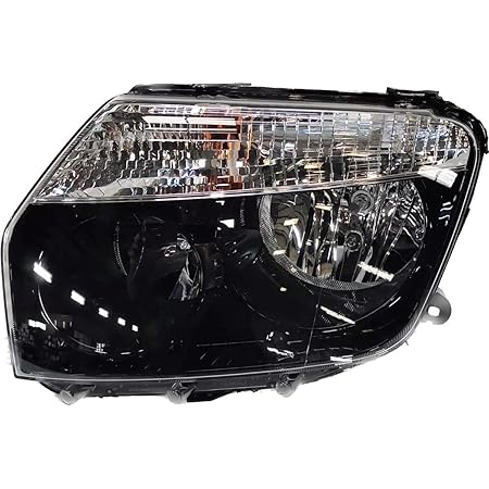 K D Headlight assembly for Renault Duster (Left/Passenger Side) BLACK ...