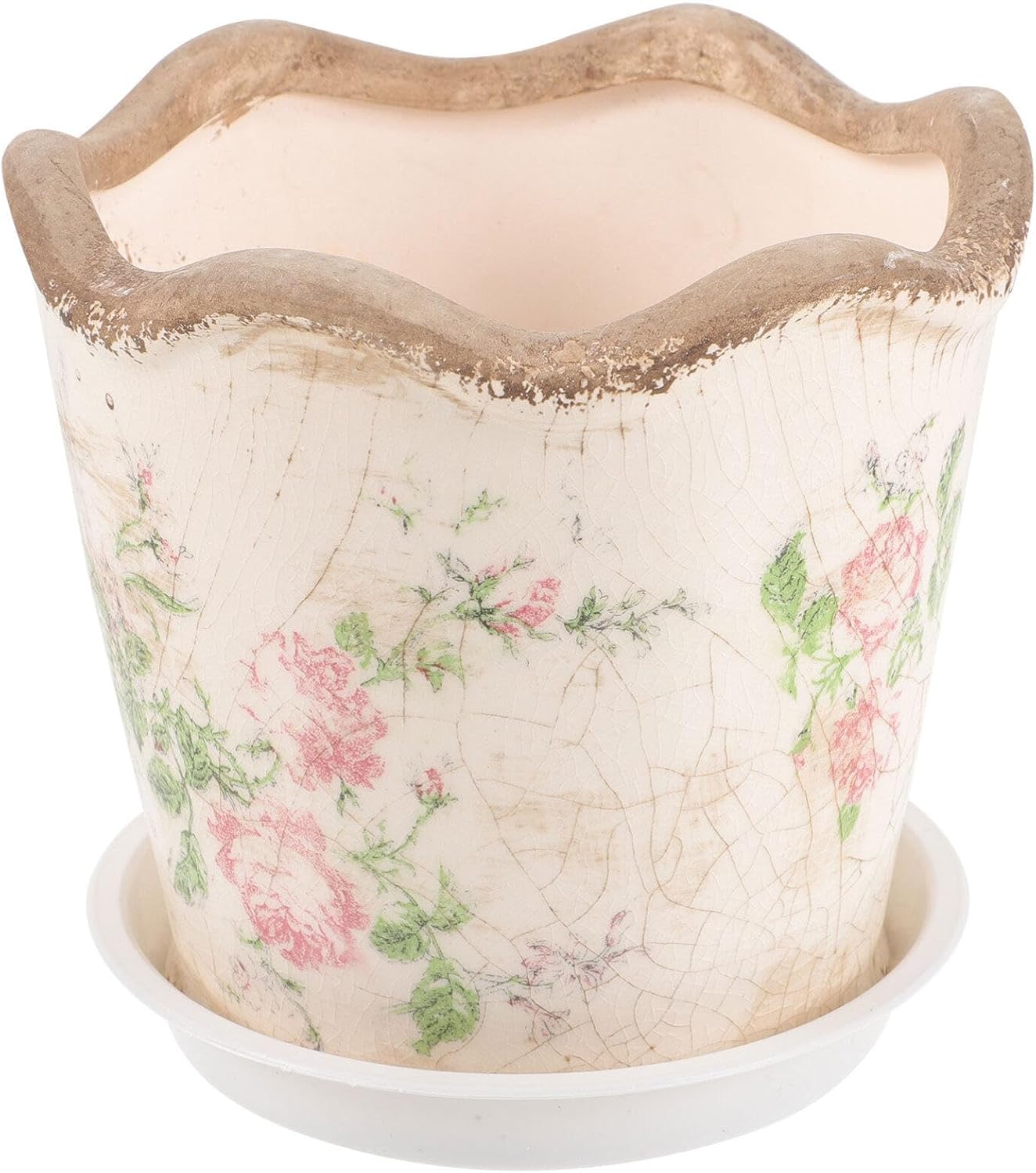 Amazon.com : GANAZONO Ceramic Plant Pots with Drainage Holes and Saucer ...