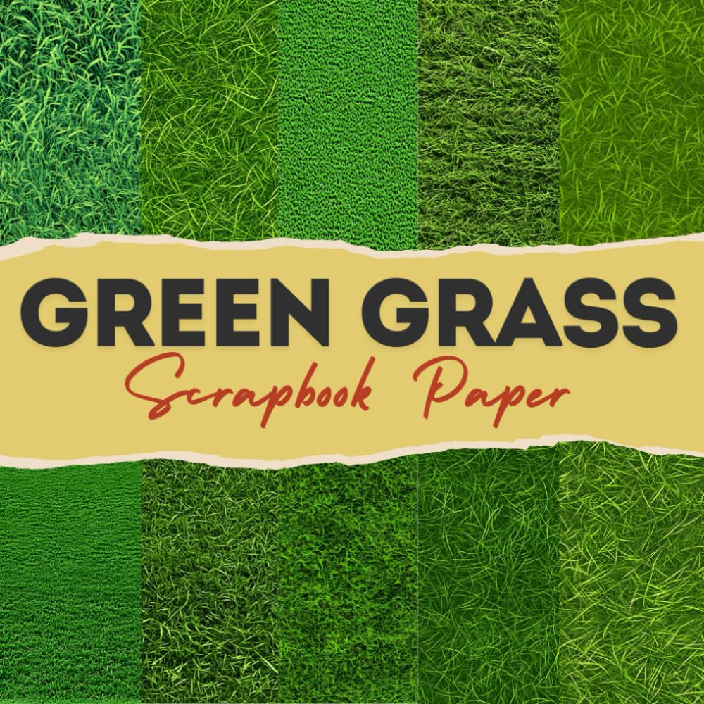 Green Grass scrapbook paper: 12 Double Sided Craft Paper For Card ...