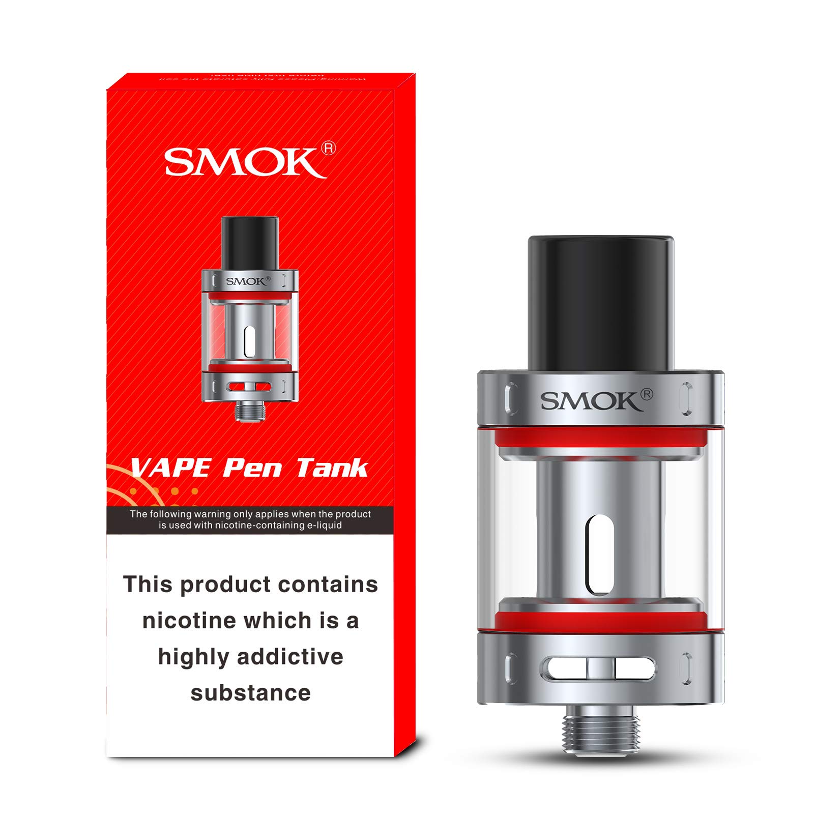 SMOK Vape Pen Tank (Silver) E-Cigarette Tank 2mL TPD Compliant No ...