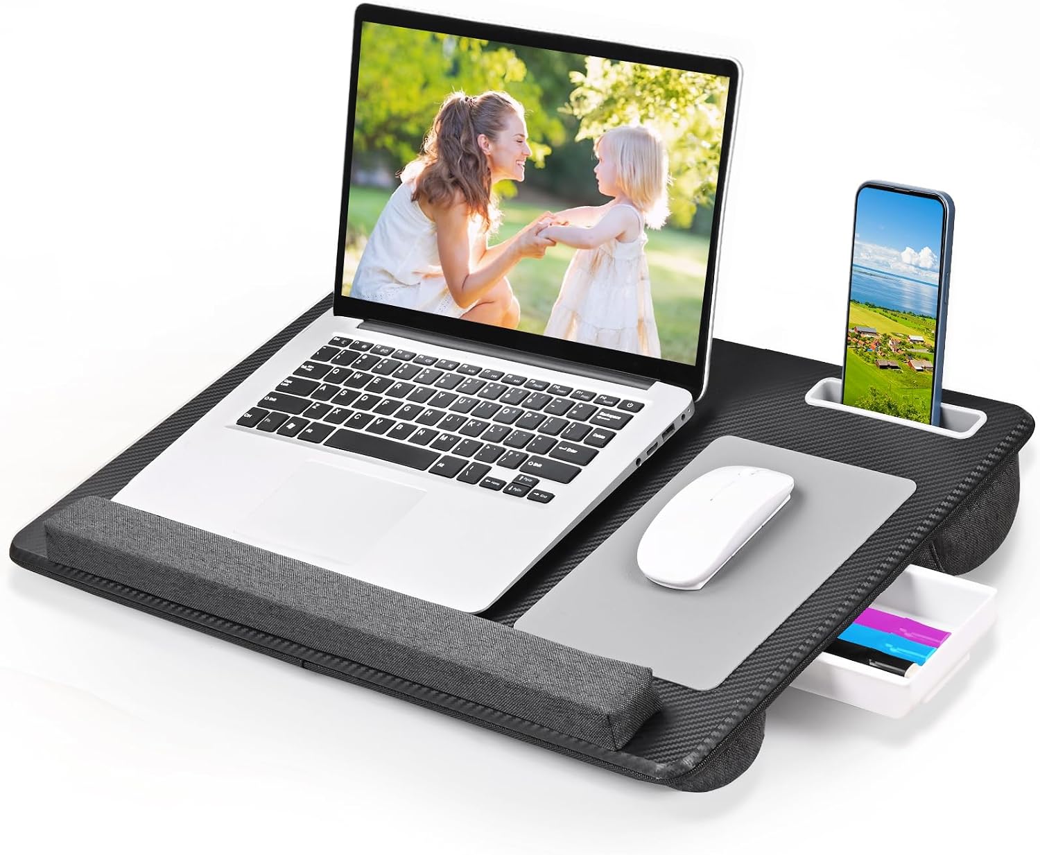 Amazon.com: Bivemetn Lap Desk with Wrist Rest - Fits up to 17 inches ...